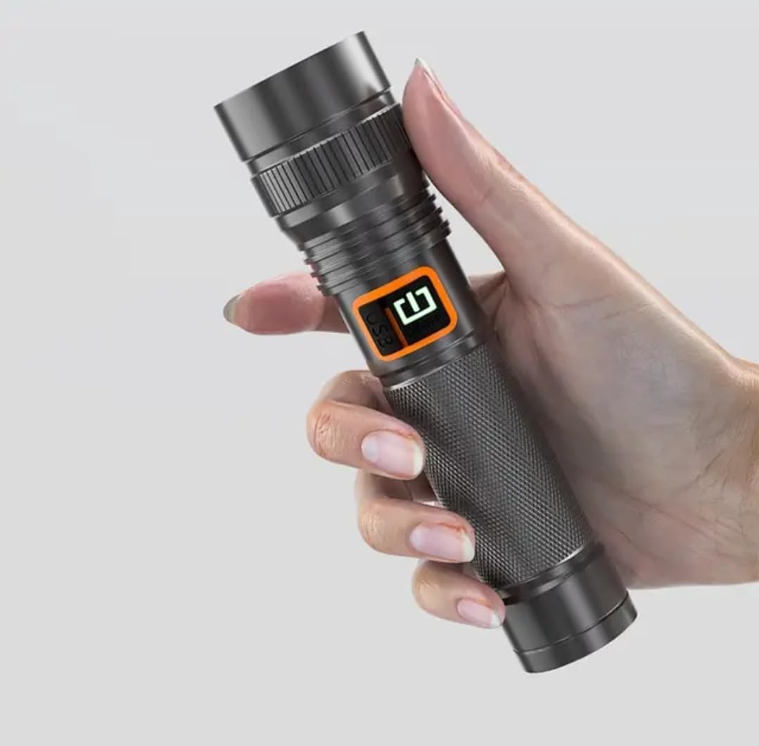 MZ M035 High-Powered 80W LED Flashlight – Ultra-Bright, Rechargeable ...