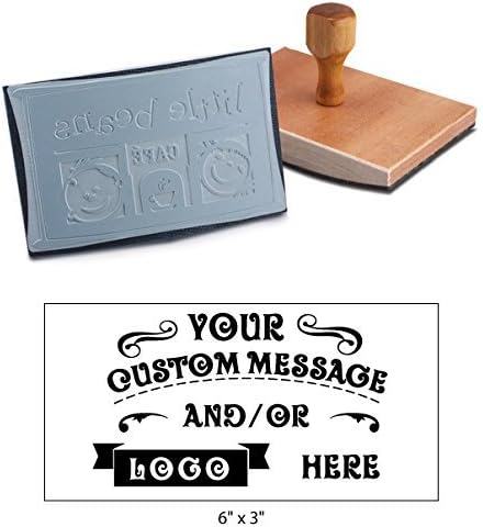 Amazon.com: 6" x 3" Extra Large Custom "Rocker Mount" Wood Hand Rubber ...