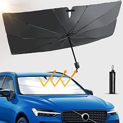 Car Front Windshield Sunshade Umbrella Foldable Umbrella Reflective ...