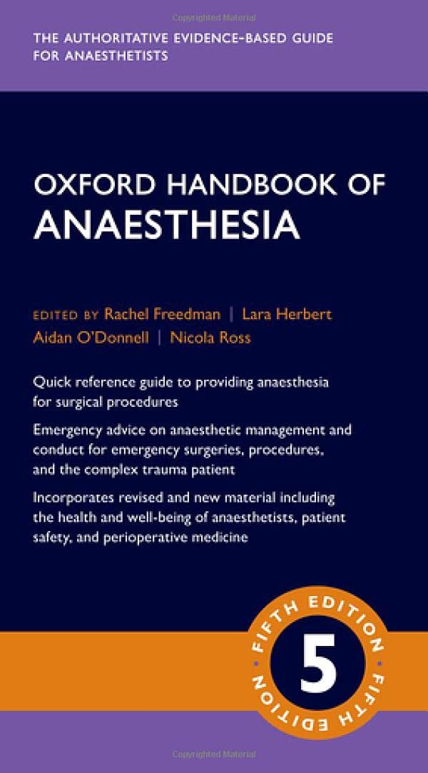 Oxford Handbook of Anaesthesia (Oxford Medical Handbooks ...