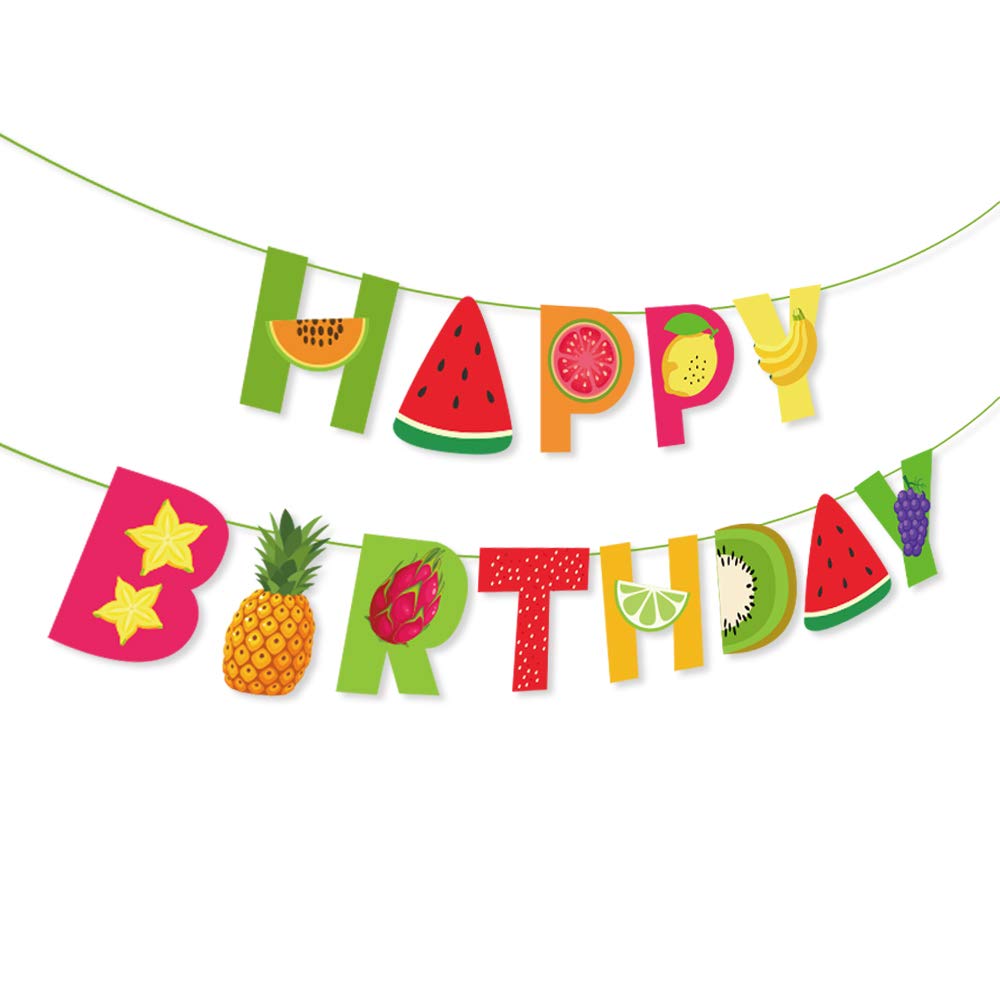 Buy CC HOME Hawaiian Happy Birthday Banner Two tti Frutti Banner For buy-cc-home-hawaiian-happy-birthday-banner-two-tti-frutti-banner-for