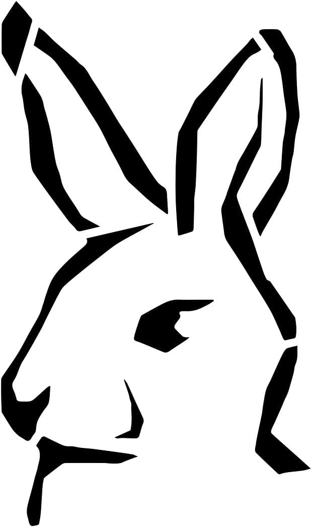 Amazon.com : Realistic Bunny Head Stencil Rabbits Bunnies Spring Easter ...