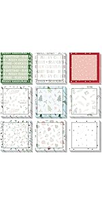 Amazon.com : 9 Pieces Christmas Sticky Notes Christmas Design Self ...