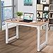 Amazon.com: Thaweesuk Shop Brown Wood Computer Desk PC Laptop Table ...