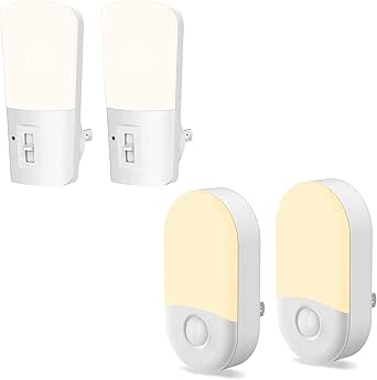 L LOHAS LED Dimmable Night Light Plug In with Dusk to Dawn Sensor ...