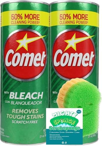 Amazon.com: Mighty Sponge Comet Cleaner Bundle Bathroom Cleaner ...
