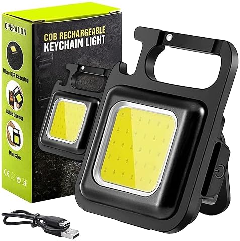 LED Mini COB Flashlight 500 High Lumens Bright Keychain Light| Portable ...