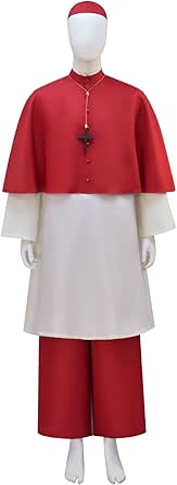 Amazon.com: Vmyainrt Cardinal Costume Set with Cape, Cross Necklace and ...