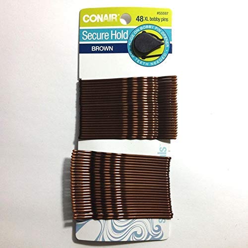 Amazon.com : Scunci Extra Long Bobby Pins Brunette - 48pk Brown ...