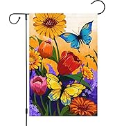 Amazon.com : Louise Maelys Welcome Spring Garden Flag 12x18 Double ...