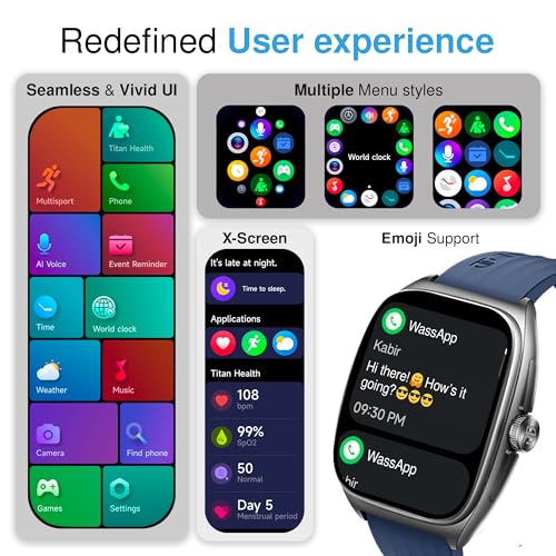 Titan Evolution Smartwatch Comes with 1.85 inch AMOLED Display with 390 ...