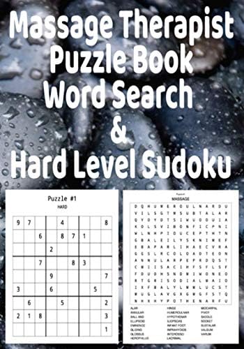 Massage Therapist Puzzle Book Word Search & Hard Level Sudoku: A Brain ...