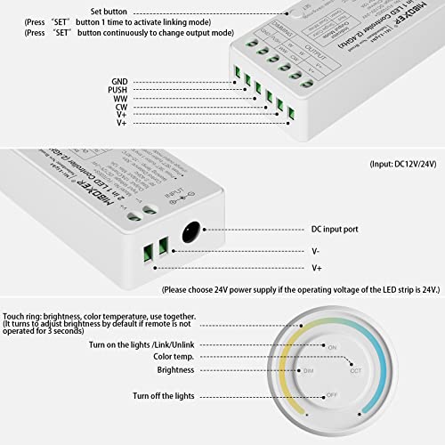Snapklik.com : PAUTIX Single Color+CCT LED Controller Kit,24G RF ...