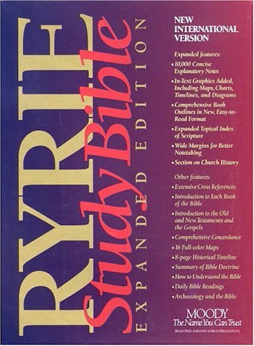 Ryrie Study Bible NIV Genuine Leather Burgundy- Red Letter: Ryrie ...