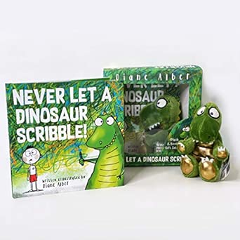 Dinosaur Scribble Book and Plush Set: Diane Alber: 9781951287009 ...