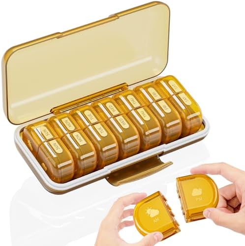Amazon.com: Weekly Pill Organizer 2 Times a Day, Large 7 Day Am Pm Pill ...