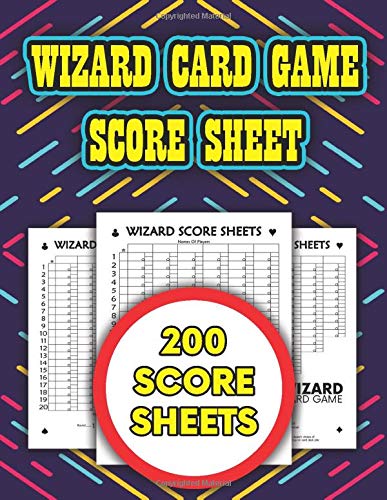 Wizard Card Game Score Sheet: Wizard score sheets, Wizard Scorebook ...