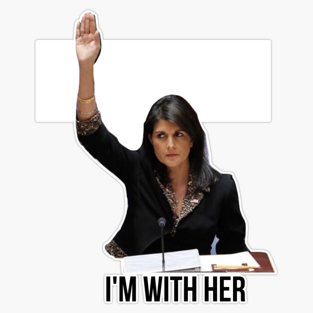Amazon.com: Nikki Haley I'm with Her Bumper Sticker Vinyl Decal 5 ...