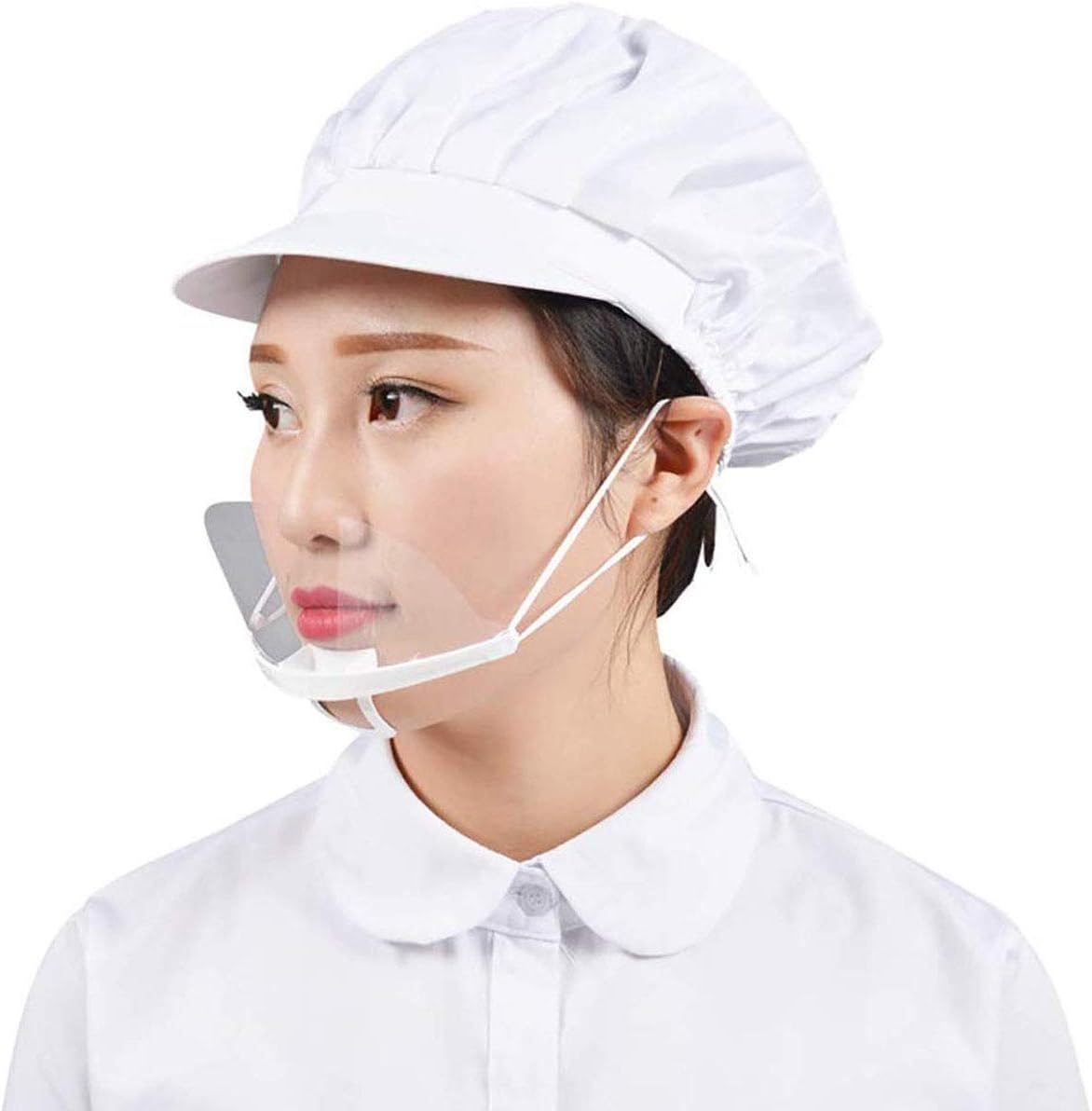 Amazon.com: myKimono 5 PCS Chef Plastic Transparent Mask Anti-fog Smile ...