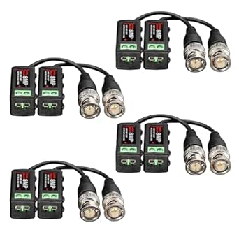 ANLINK 4 Pairs 4K 8MP HD Passive Video Balun Connectors, CCTV BNC ...