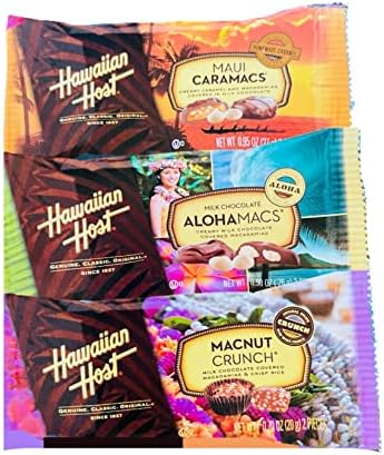 Amazon.com : Hawaiian Host Aloha Macs Milk Chocolate Macadamia Nuts (6 ...