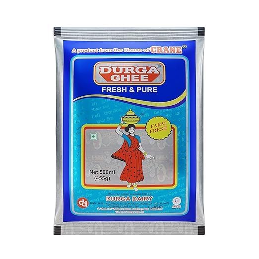 Durga Ghee (Buffalo) (durga gheee 500ml pouch) : Amazon.in: Grocery ...