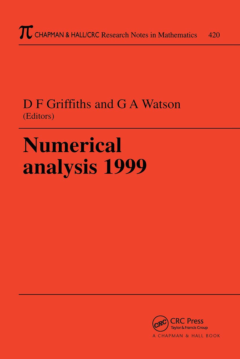 Amazon.com: Numerical Analysis 1999 (Chapman & Hall/CRC Research Notes ...