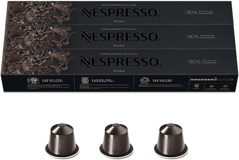 Cápsulas de Café Nespresso Ispirazione Roma - 30 Cápsulas | Amazon.com.br