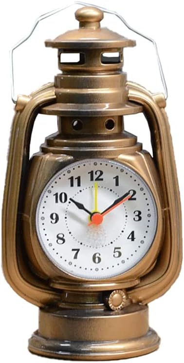Amazon.com: VOKJIAIN Bedroom Clock Creative Oil Lamp Alarm Clock ...
