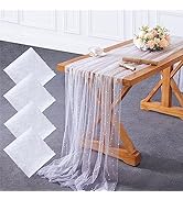 Amazon.com: YOUMEHOME 2 Pieces White Table Cloth Pearl Tulle Tablecloth ...