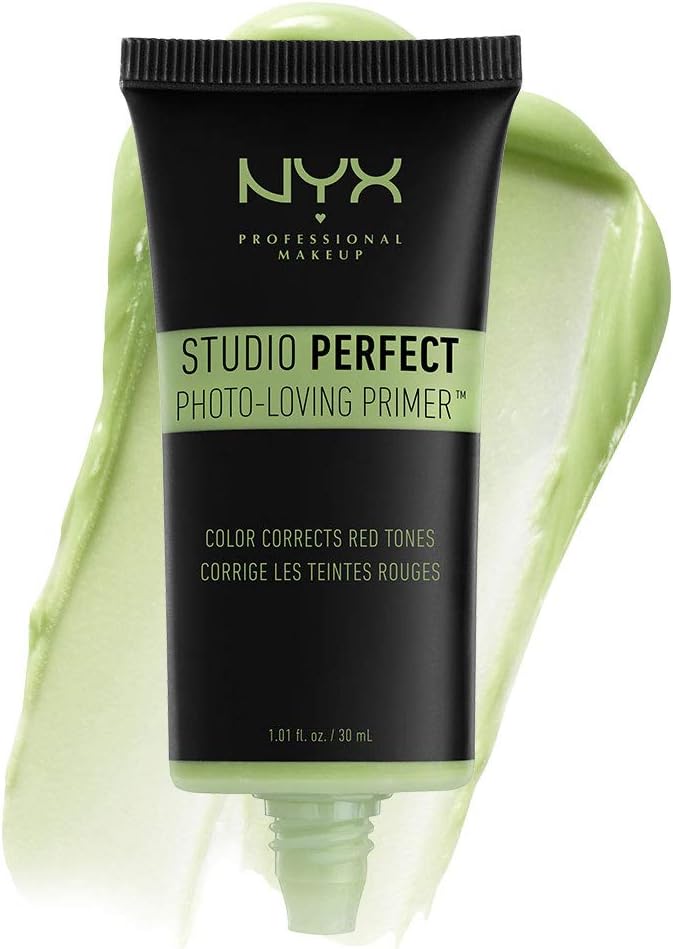 Amazon.com : NYX PROFESSIONAL MAKEUP Studio Perfect Primer, Vegan Face Primer - Green (Color ...