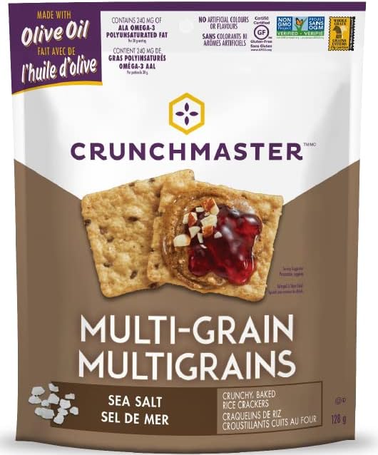 Crunchmaster Multigrain Sea Salt Crackers, 128g : Amazon.ca: Grocery ...