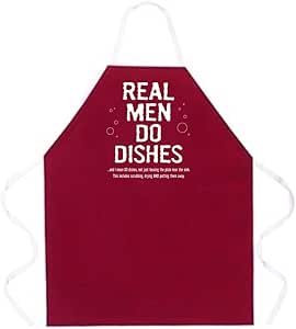Amazon.com: Attitude Aprons Fully Adjustable "Real Men Do Dishes" Apron ...