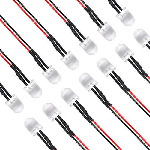 Snapklik.com : 30Pcs 10mm LED Lights Emitting Diodes Pre Wired DC 12V ...