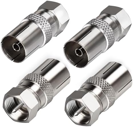 NANYI Female To Male TV Aerial Coaxial Coupler,T/F Type Screw Connector ...