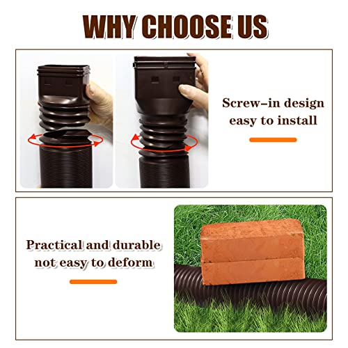 Bewinner Downspout Extender Flexible, 20inch-59inch Universal Drain ...