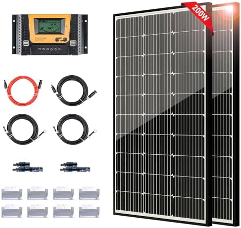 Amazon.com : Bifacial 200W Solar Panels Kit Solar Panel with 30A PWM ...