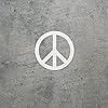 Amazon.com: Transparent Decal Stickers Of Peace Sign Symbol Icon (White ...