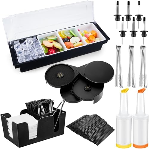 Amazon.com: Tessco Garnish Tray with Lid Bar Caddy Ice Cooled Condiment ...