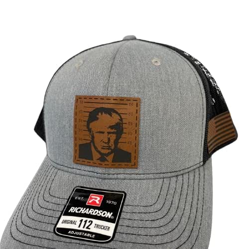 Amazon.com: Trump Mugshot Leather Patch Hat : Handmade Products