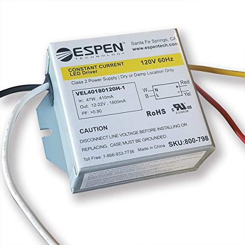 Espen LED Driver VEL40180120H-1 Constant Current, 40W, 120V - Want It All