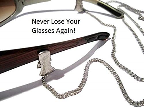 Eyeglass Chain | Simple Silver Clip | Glasses Holder | Eyeglass Strap ...