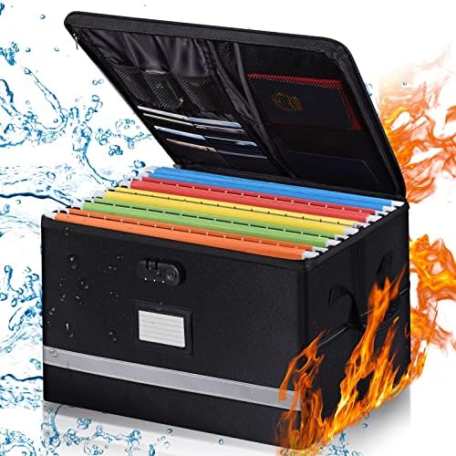 Amazon.com: Cinvomi Fireproof Document Box, File Box Organizer for ...