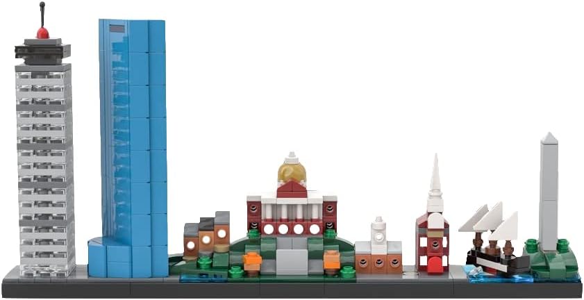 Amazon.com: 455 Pieces Architecture Skylines Collection Boston Skyline ...