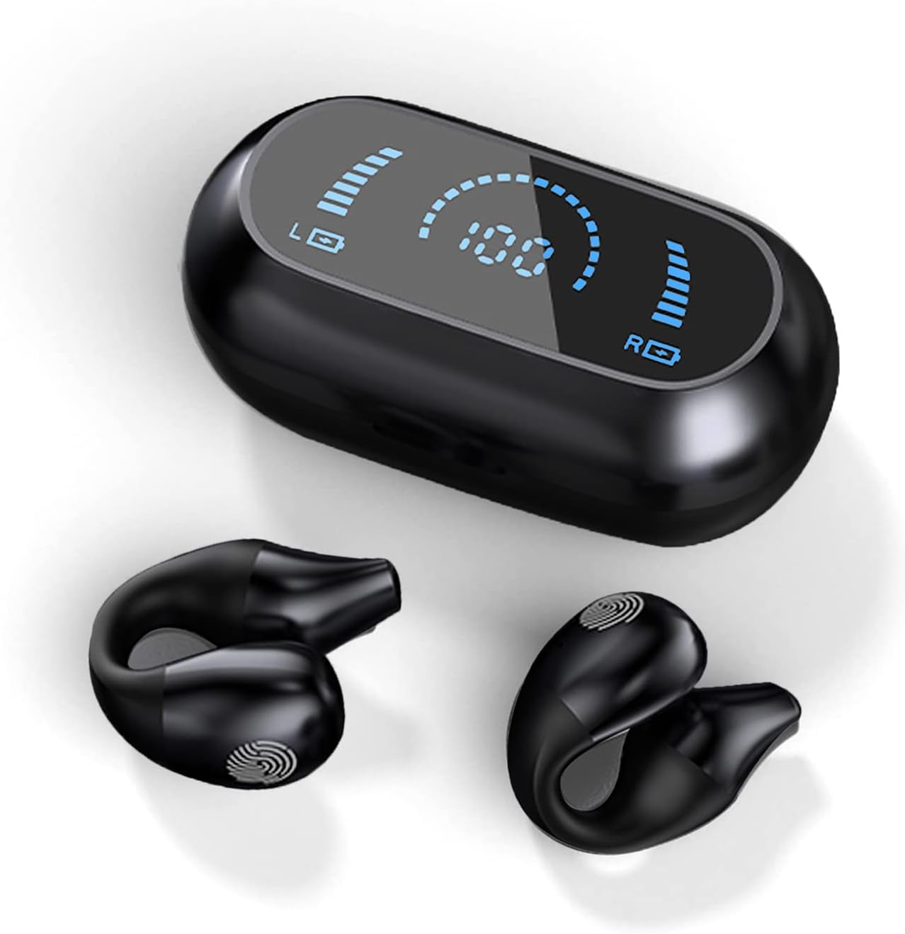 Amazon.com: Wireless Ear Clip Bone Conduction Headphones Bluetooth ...