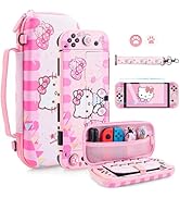 Amazon.com: FUNDIARY Pink Carrying Case for Nintendo Switch Lite ...