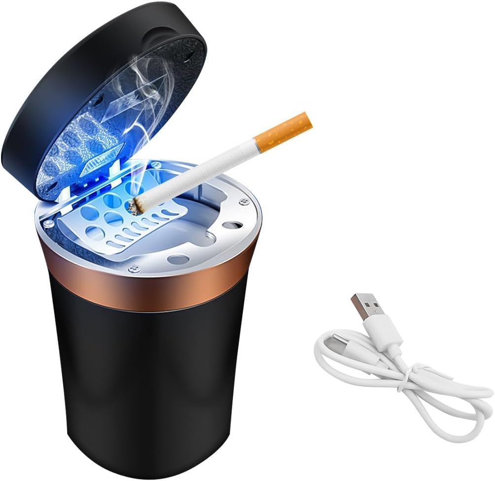 Amazon.com: Sylvil Car Ashtray, Auto Ashtray with Cigar Electronic ...