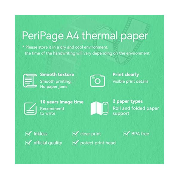 Thermal paper, printing paper, 210 x Φ30mm -4 rolls, 8 inch paper for ...