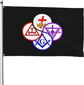 Amazon.com : York Rite Templar Royal Arch Round Garden Flag 4x6 Ft ...
