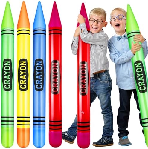 Amazon.com: Glimin 4 Pcs 43.3 Inch Jumbo Inflatable Crayons Balloons ...